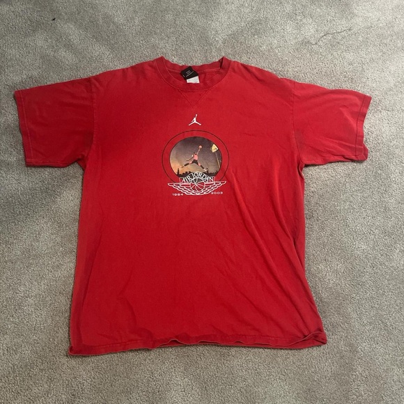 Jordan | Shirts | Vintage Air Jordan Red Graphic Mens Tshirt | Poshmark